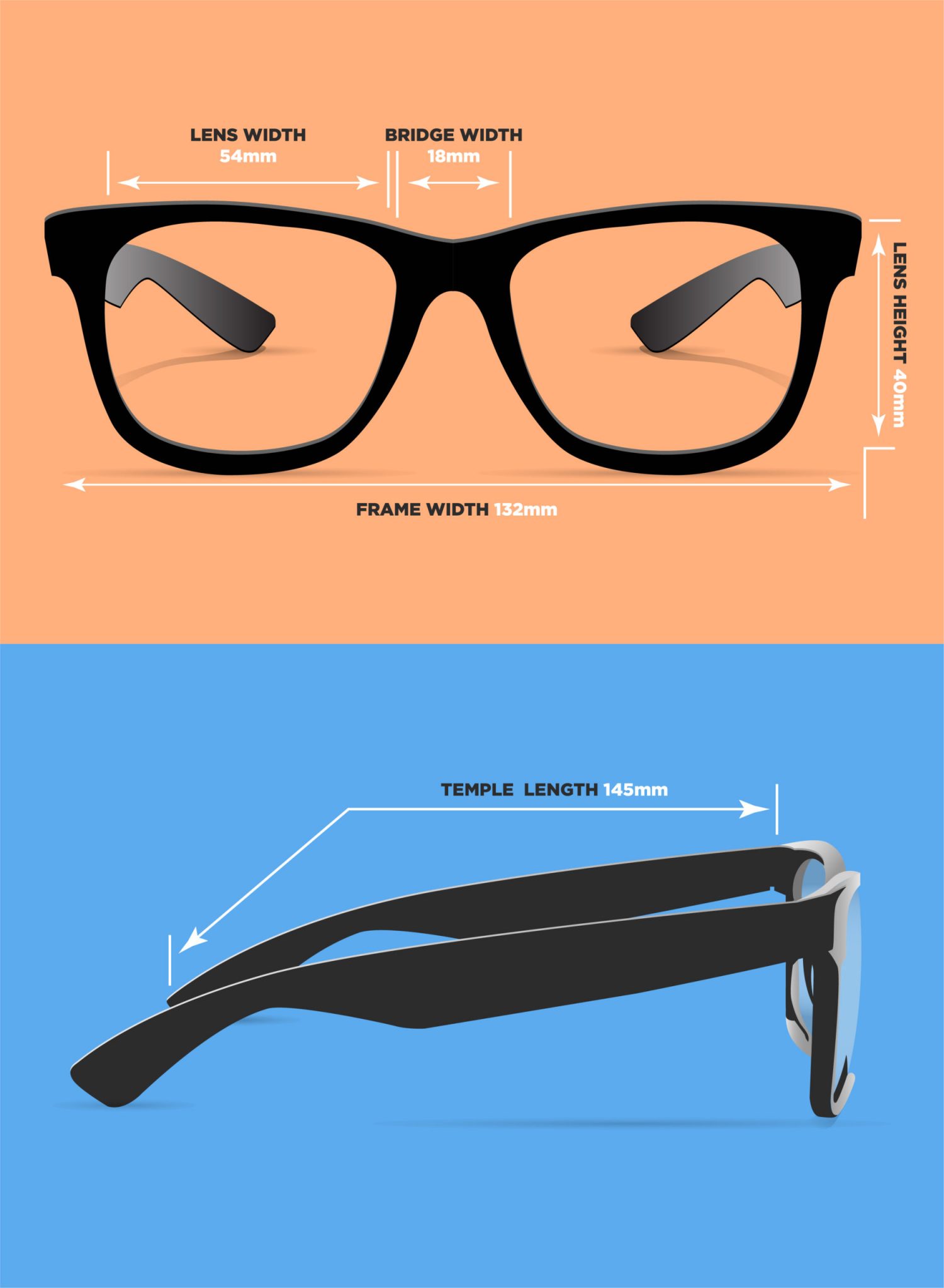 Fitting Eyeglasses A Guide To The Numbers On Your Frames Ezontheeyes