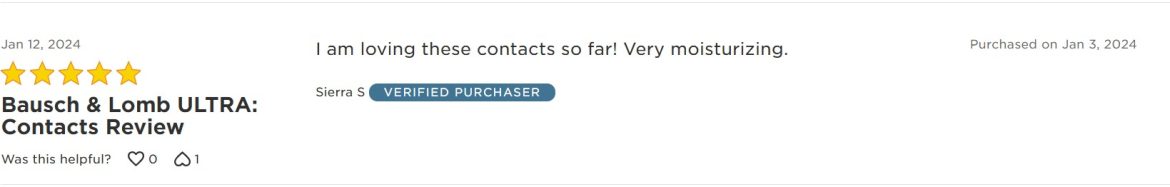 ULTRA Contact Lenses: Real User Reviews | EZOnTheEyes