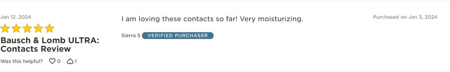 ULTRA Contact Lenses: Real User Reviews | EZOnTheEyes