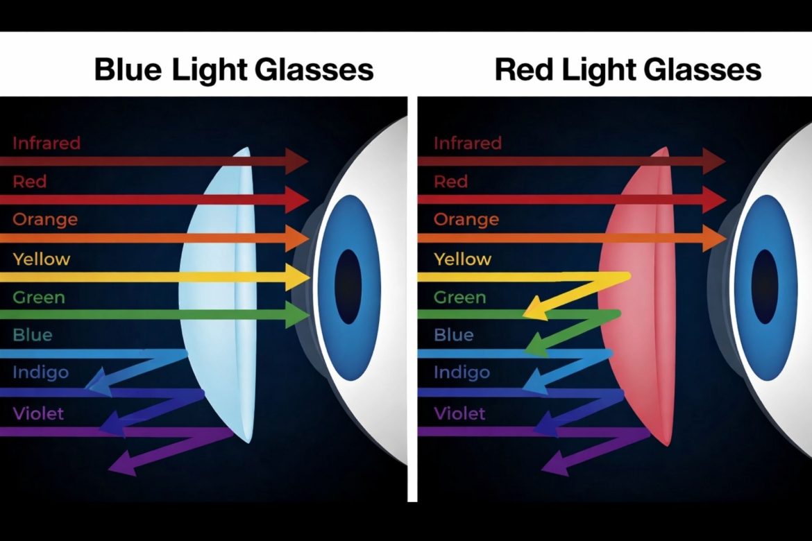 Red Light Glasses: What They Do and When to Use Them | EZOnTheEyes